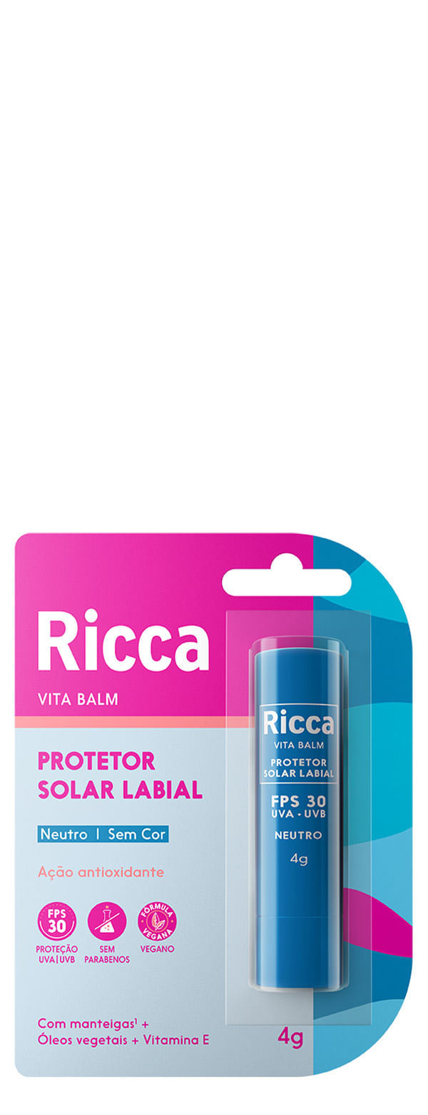 Protetor Solar Labial FPS 30 Neutro Ricca