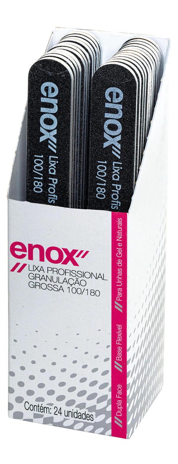Lixa Prof. Gran. Grossa Enox Clássica 100/180 (Disp 24 Unid)