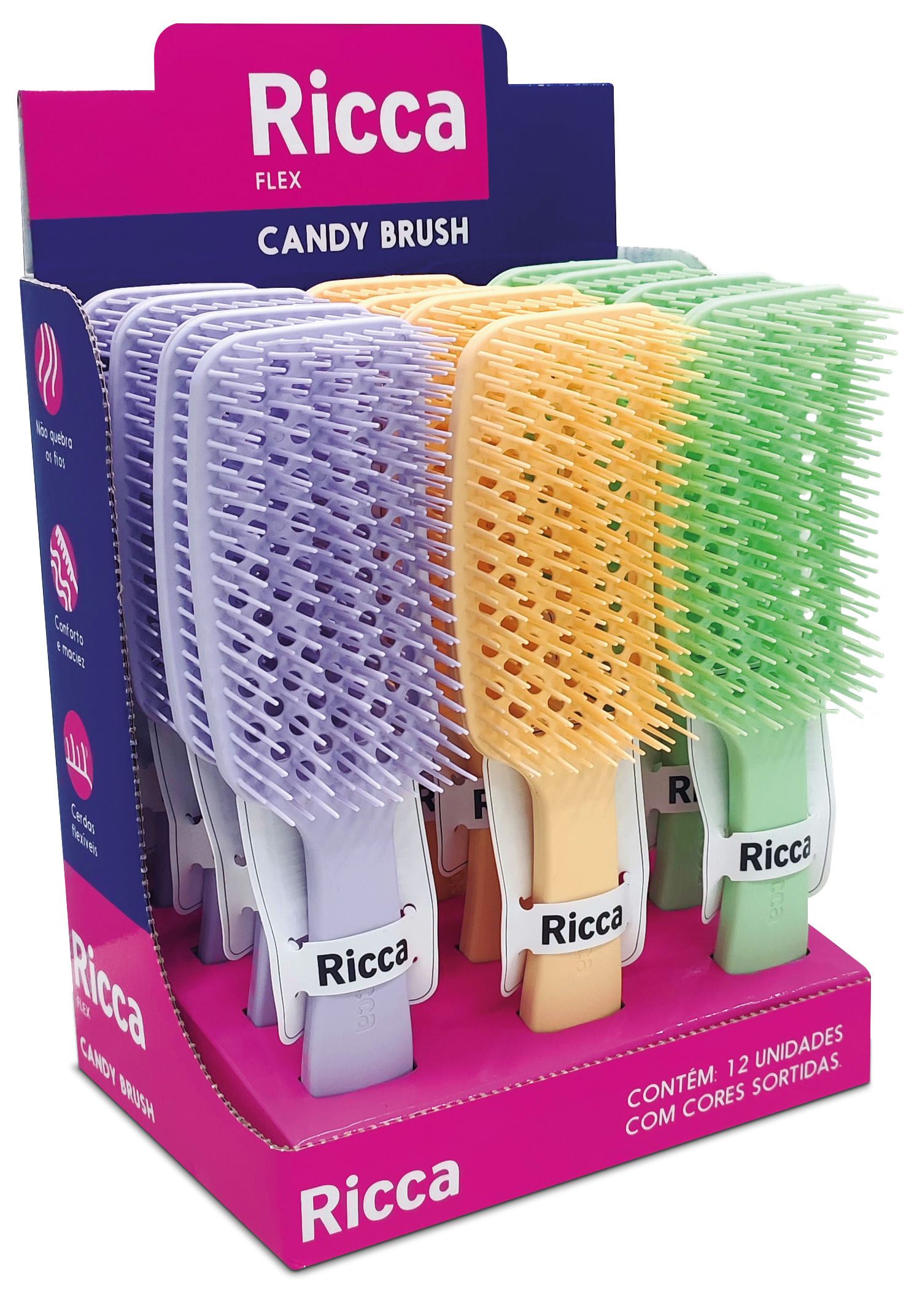 Escova Flex Candy Ricca Display